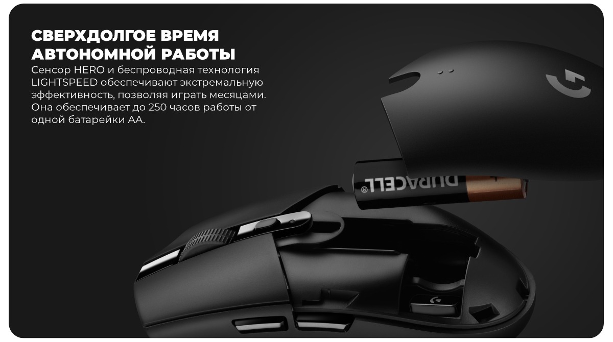 Купить черную беспроводную мышь Logitech G304 Lightspeed Wireless ...